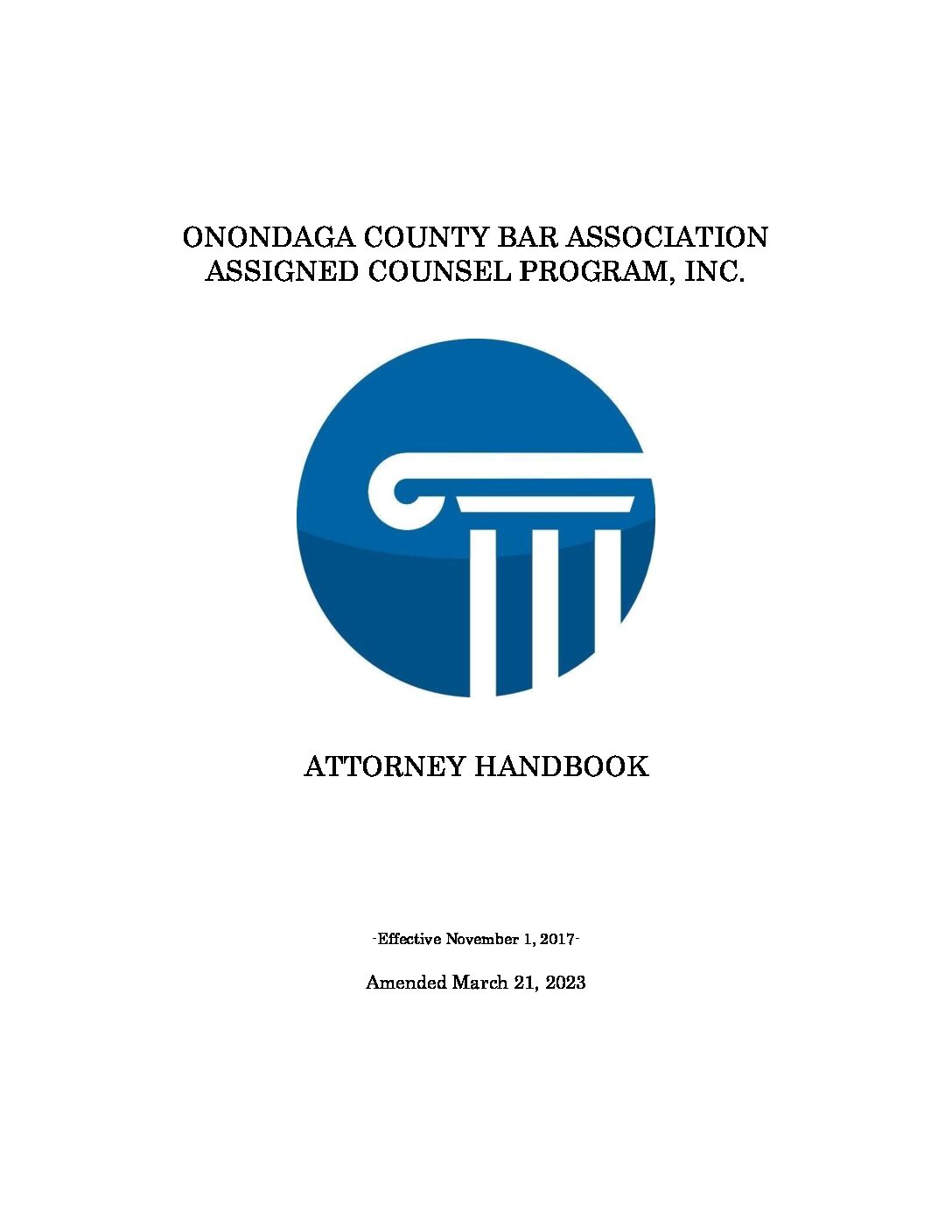 Handbook and Protocols - Onondaga County Bar Association Assigned ...